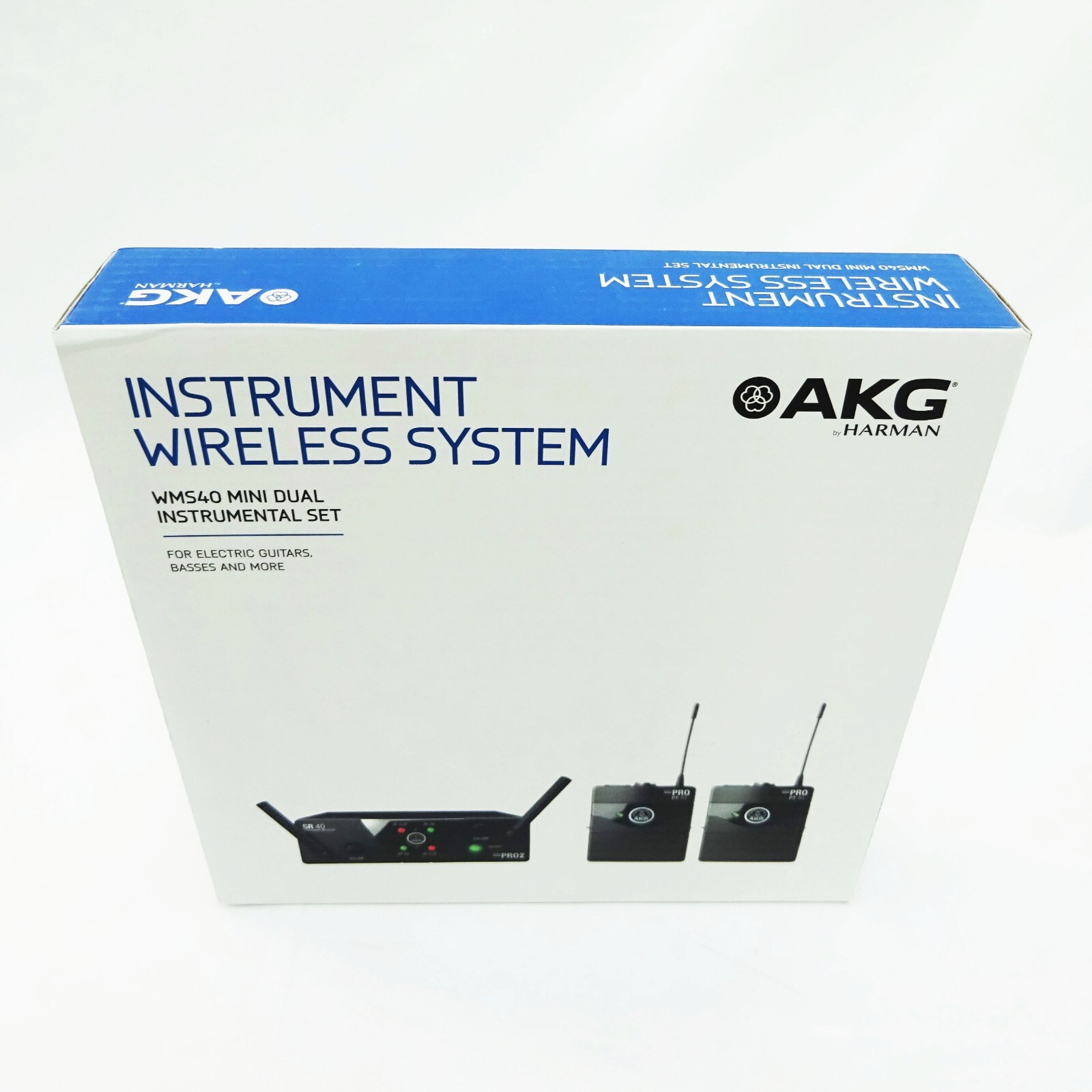 AKG 2 channel B band wireless system WMS40 PRO MINI2 INSTRUMENTAL SET ...