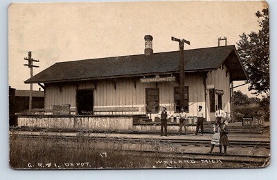 RPPC Real Photo Postcard Michigan Wayland Grand Rapids & Indiana ...