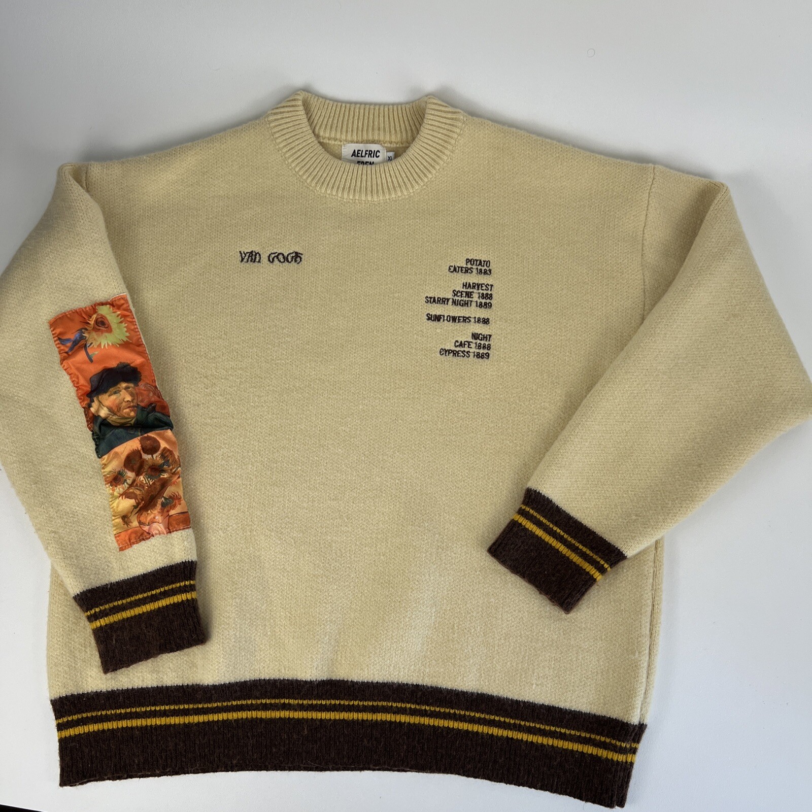 Aelfric Eden Sunflowers & Self-portrait of Van Gogh Sweater Size Extra ...
