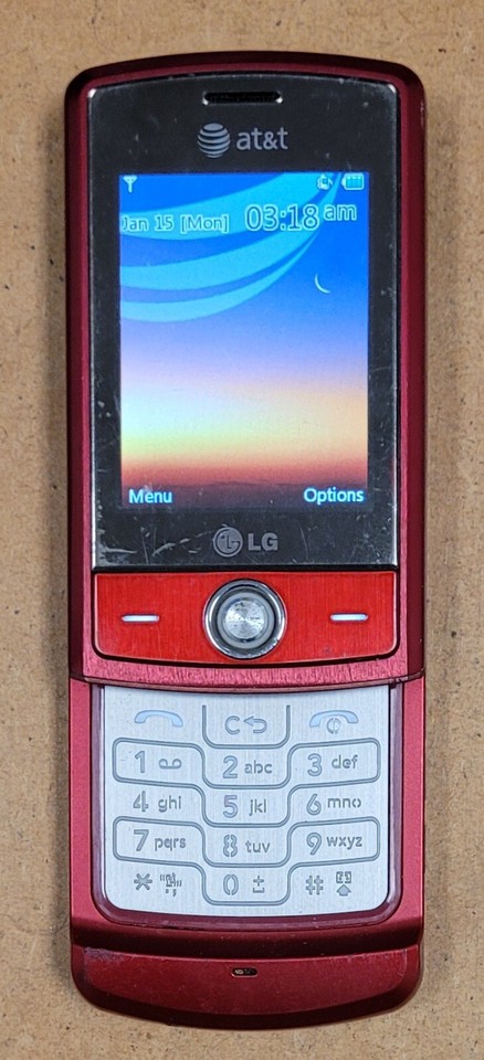 LG Shine CU720 - Red and Silver ( AT&T ) Cellular Slider Phone - Very ...