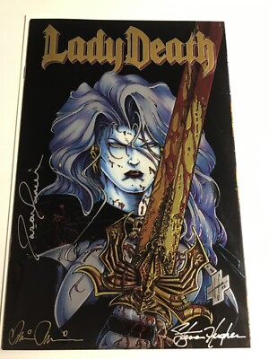 Lady Death #1, Chaos!Chromium Limited Series 1994, Signed HUGHES,PULIDO ...