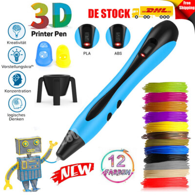 3D Stifte Set 3D-Druck-Stift mit 12 Farben 120ft PLA-Filament 3D Pen ...