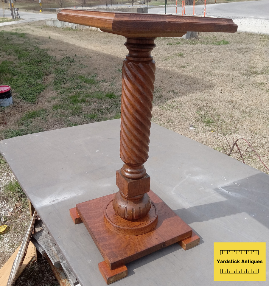 Square Quarter Sawn Oak Plant Stand (PS232) | eBay