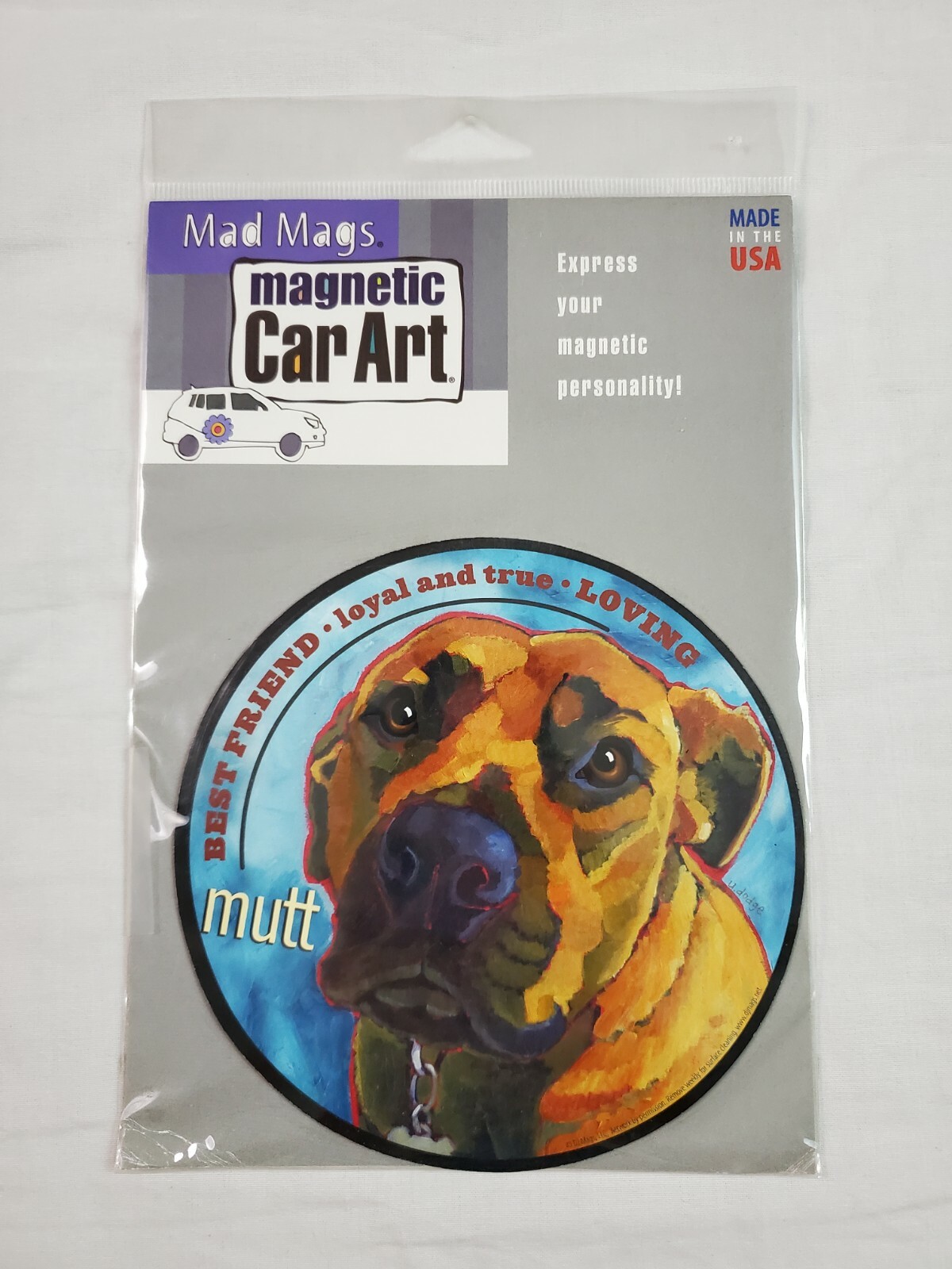 Mad Mags Magnetic Car Art Mutt Dog Magnet USA Made 5.75" NEW | eBay