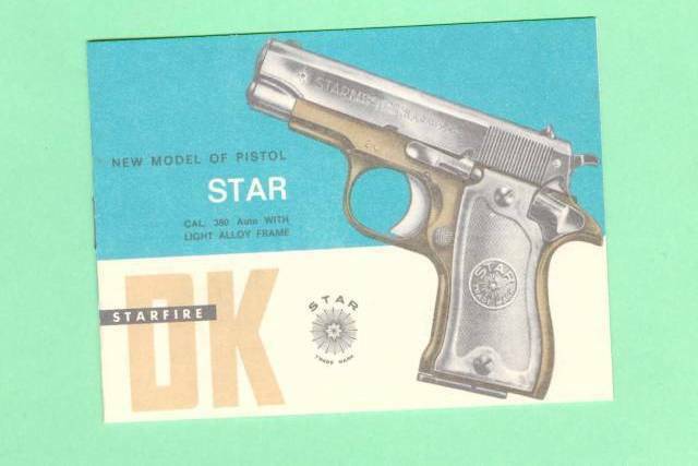 Star Model DK Owners Manual Reproduction | eBay