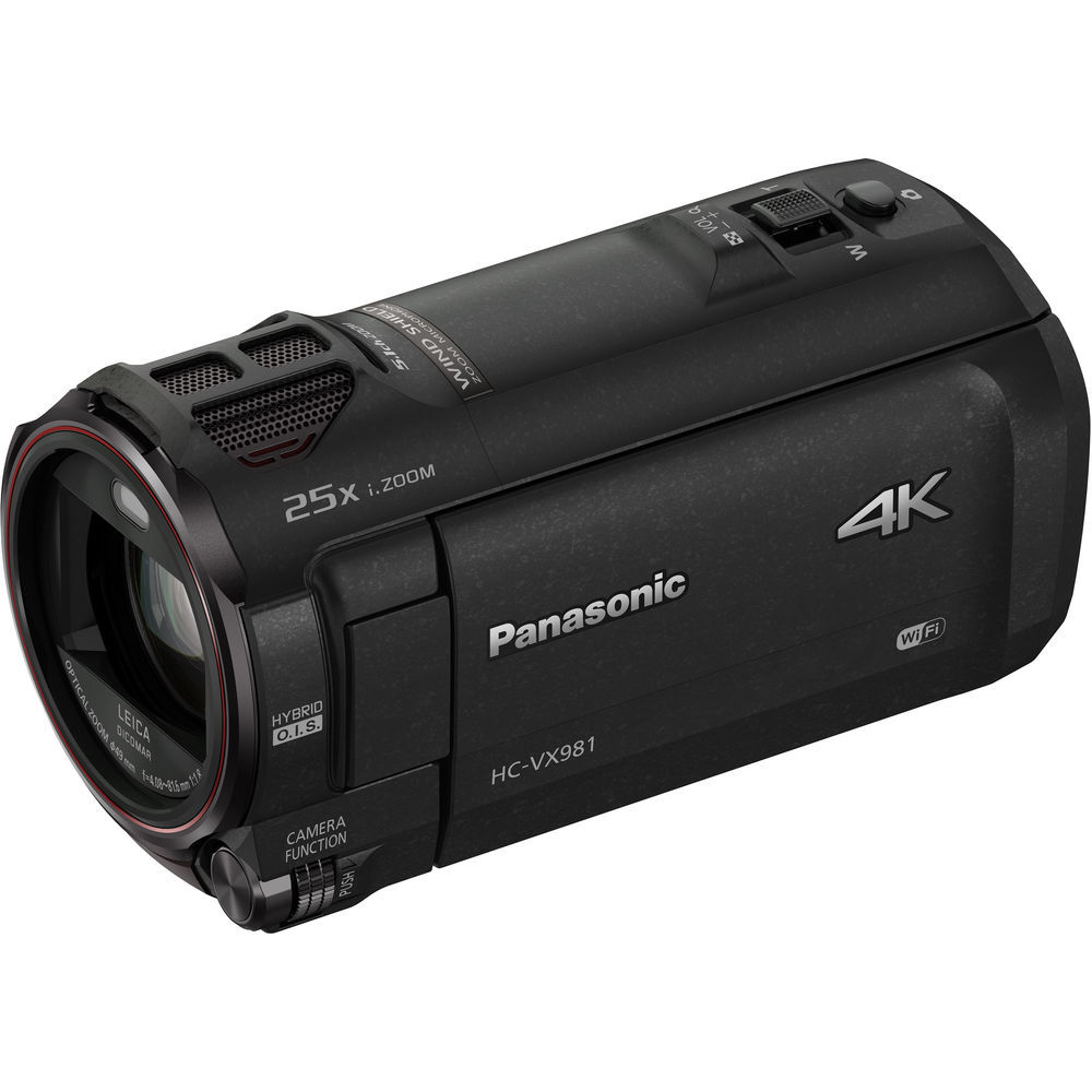 Panasonic HC-VX981K 4K HD Camcorder with 20X LEICA DICOMAR Stabilized ...
