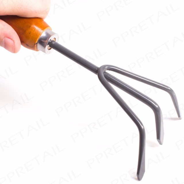 Garden Hand Cultivator Tool 3 Prong Soil Weeding Plant Rake Weed ...