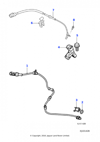 Jaguar XK XF XJ F-TYPE Rear Wheel Speed Sensor C2P15770-G | eBay