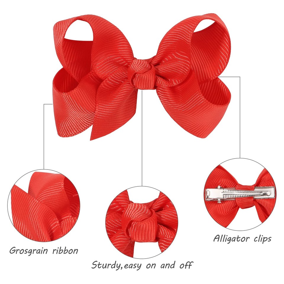 70 Pieces Hair Bows for Girls 3 Inch Grosgrain Ribbon Toddler Hair ...