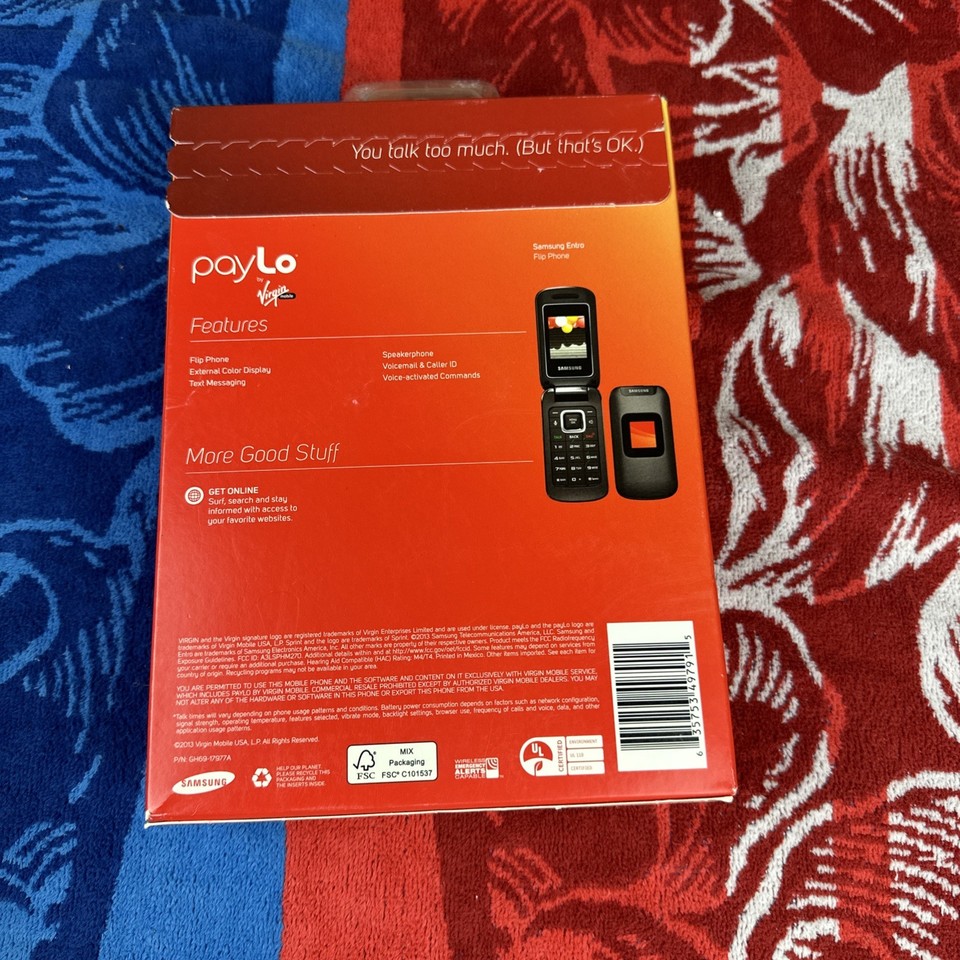 Samsung Entro SPH-M270 UD Black Paylo Virgin Mobile) Cellular Flip ...