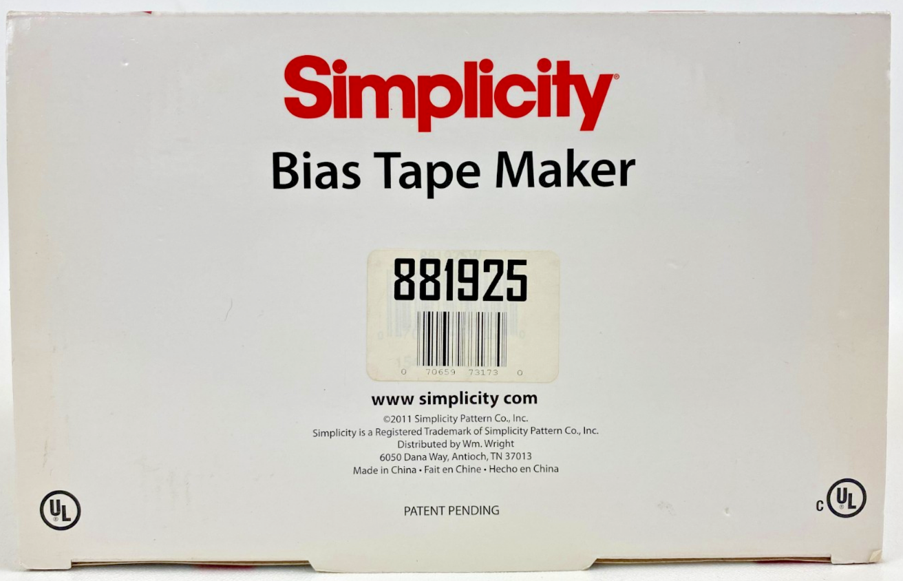 Simplicity 881925 Bias Tape Maker for sale online | eBay