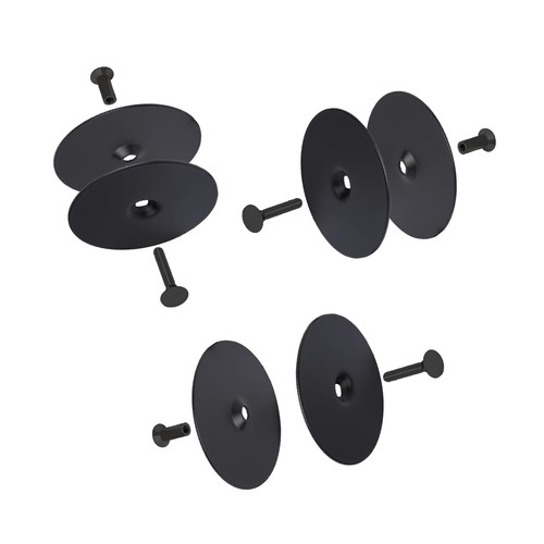 3 Pack Black Door Hole Cover Plate, 2-5/8” Diameter Round Door Knob ...