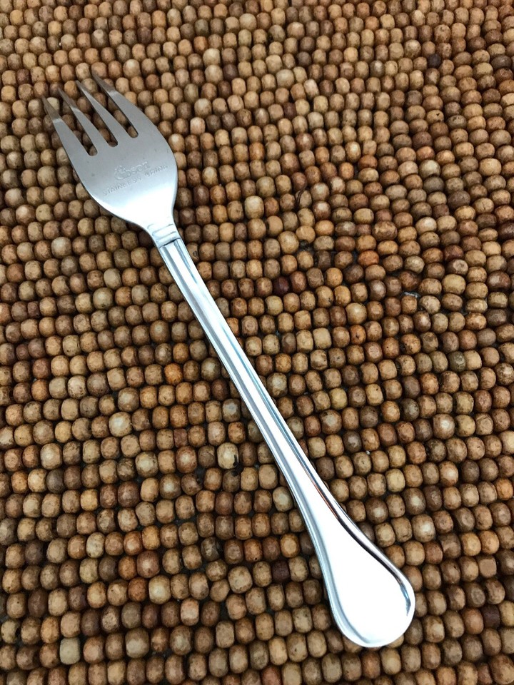 Gibson Stainless Glossy SOUTH BAY Lines Outlined Round Tip DINNER FORK ...