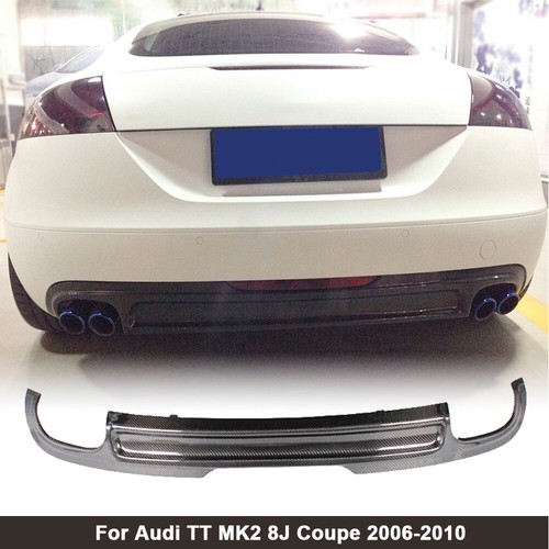 Carbon Fiber Rear Bumper Lip Diffuser Spoiler for Audi TT MK2 8J Coupe ...
