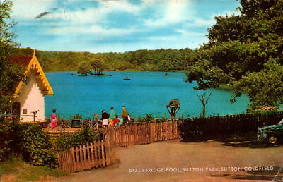 Vintage Postcard Bracebridge Pool Sutton Park Coldfield Chrome | eBay