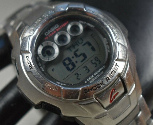 RARE! Casio G-Shock G-7100D Men's Watch Stainless Steel NEW BATTERY ...