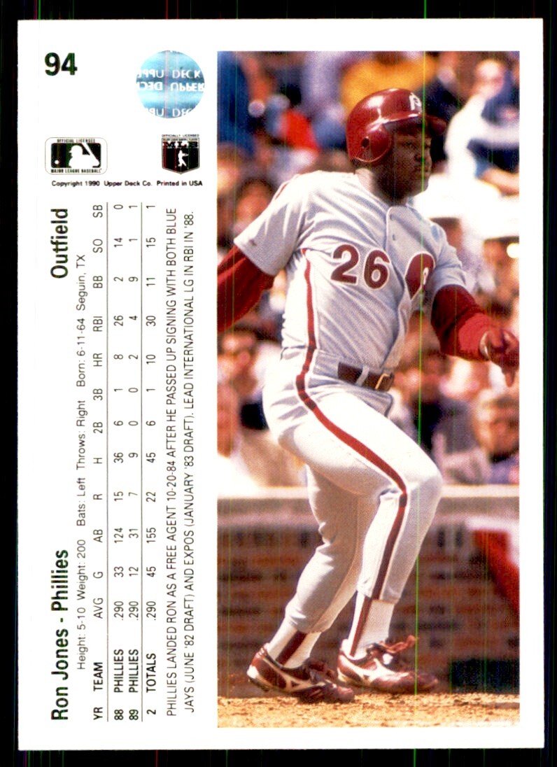 1990 Upper Deck Ron Jones Baseball Cards #94 | eBay