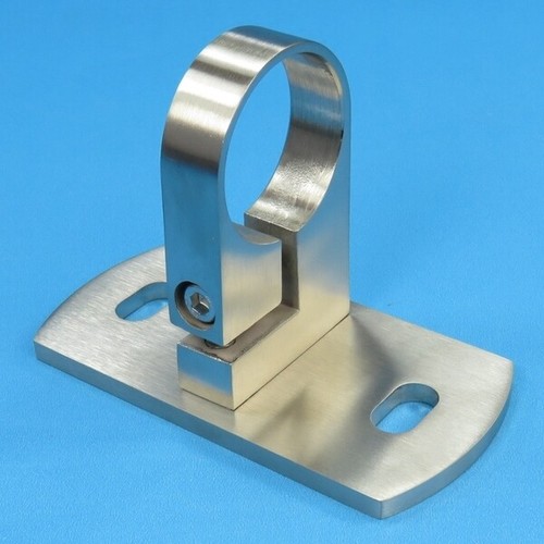 Edelstahl Rohrschelle Halter Rohr Ø 33,7 Ankerplatte 120x60 mm Rundrohr ...