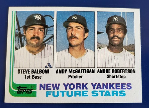 1982 Topps Yankees Future Stars Steve Balboni, Andy McGaffigan, Andre ...