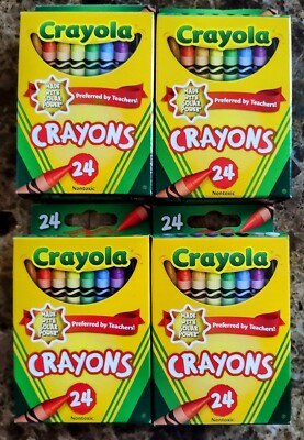 CRAYOLA Crayons - 24 Crayon Box - 4 PACKS = 96 CRAYONS! ***Limited Time ...