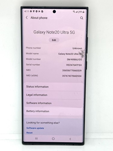 Samsung Galaxy Note 20 Ultra 5G 128GB (UNLOCKED) - *CRACKED SCREEN ...