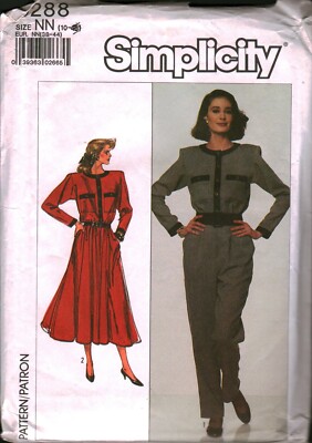 8288 Vintage Simplicity SEWING Pattern Misses Dress Jumpsuit Career OOP ...