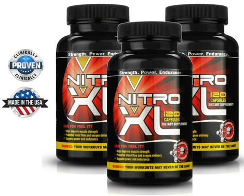NITRO XL (3 PK) - Nitric Oxide Bodybuilding Supplement with L-Arginine ...