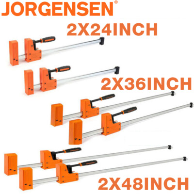 JORGENSEN 48''/24''/36''Bar Clamps 90° Cabinet Master Parallel Jaw Bar ...