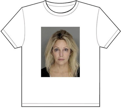 HEATHER LOCKLEAR MUG SHOT T-SHIRT TEE PICTURE PHOTO mugshot melrose ...