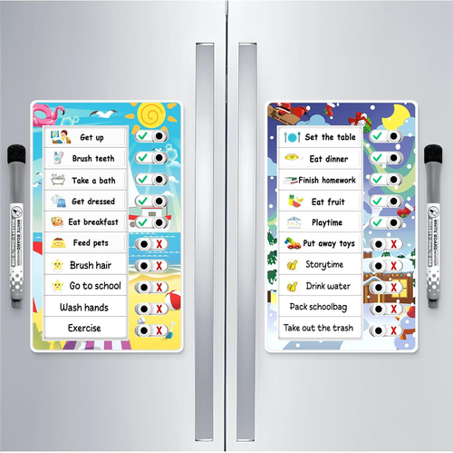 Chore Chart for Kids Multiple Kids Morning Bedtime Routine Chart Visual ...