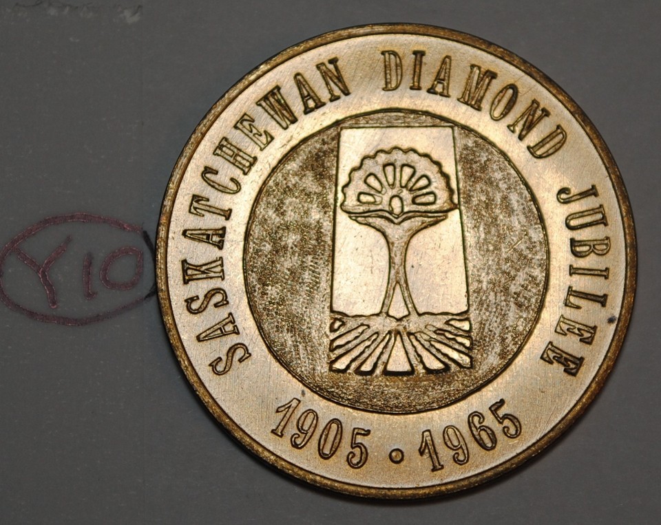 Saskatchewan 1965 Diamond Jubilee Medal - Token Lot #Y10 | eBay