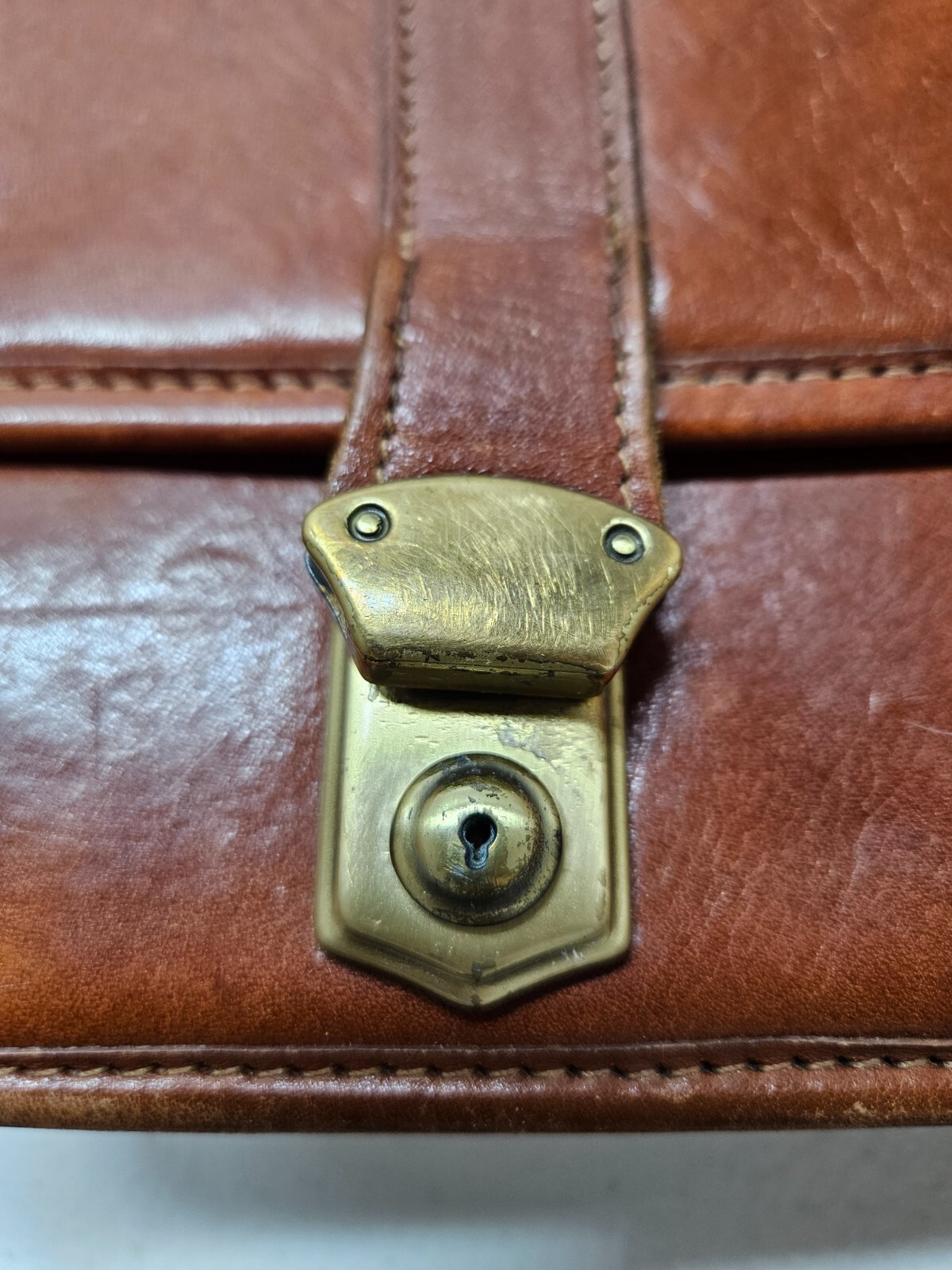Denise Brand Full Grain Leather Flap-over Double Guss… - Gem