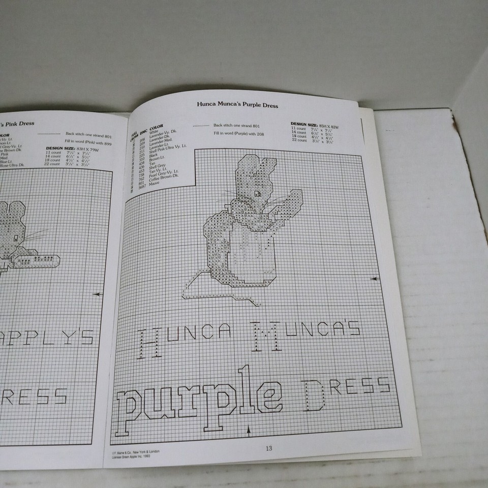 Beatrix Potter Colors Cross Stitch Patterns Green Apple Co Jeanne ...