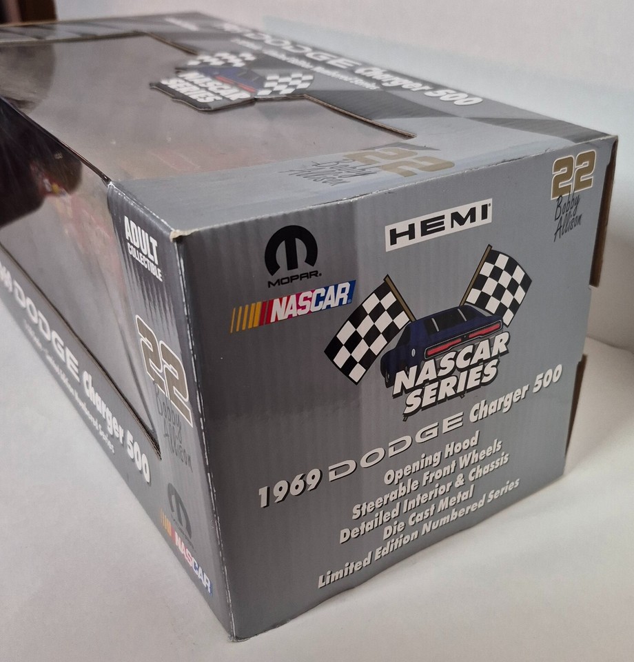 1969 Dodge Charger 500 Nascar Bobby Allison Mopar Diecast 1:18 Car ...