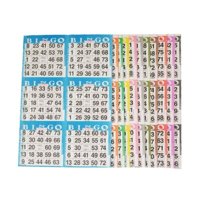 100 Pack 10 Color Bingo Books High Quality Disposable Bingo Sheets | eBay