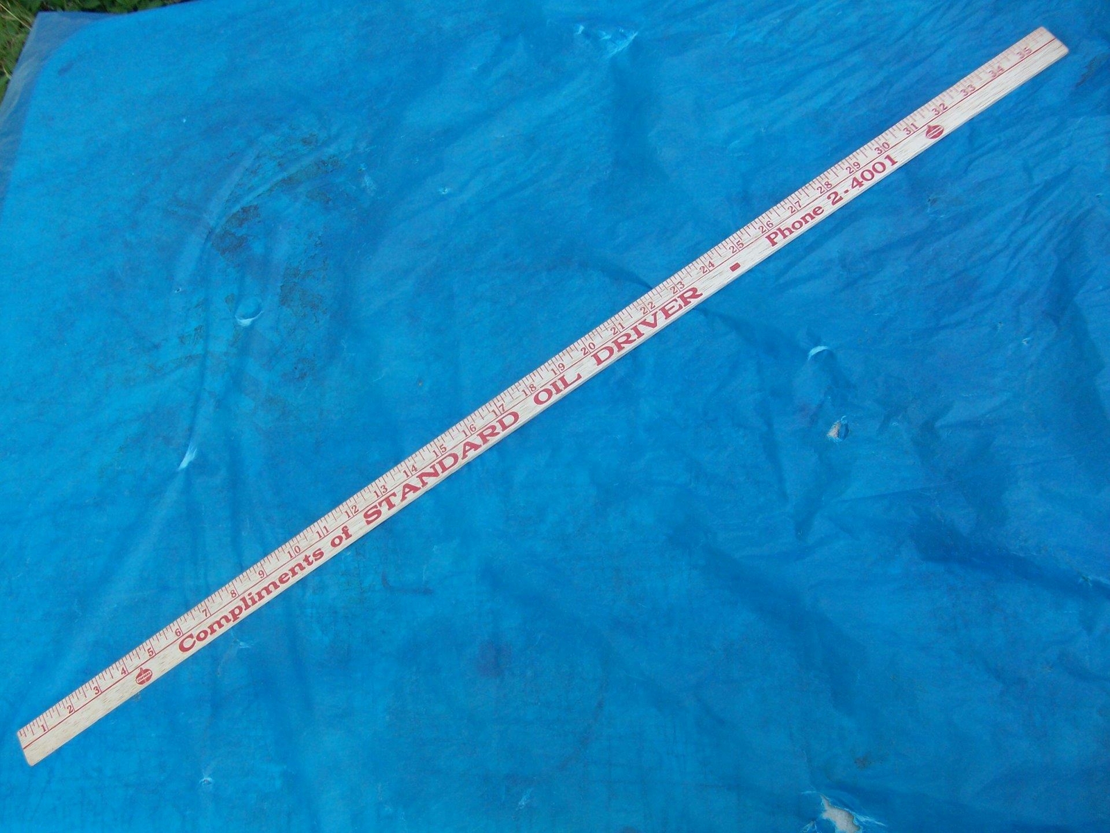 INDIANA FARM SHOP FIND=VINTAGE NOS STANDARD OIL YARDSTICK- FUEL ...
