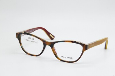 NEW MARCIANO GM 0299-3 054 BROWN TORTOISE RED EYEGLASSES AUTHENTIC ...