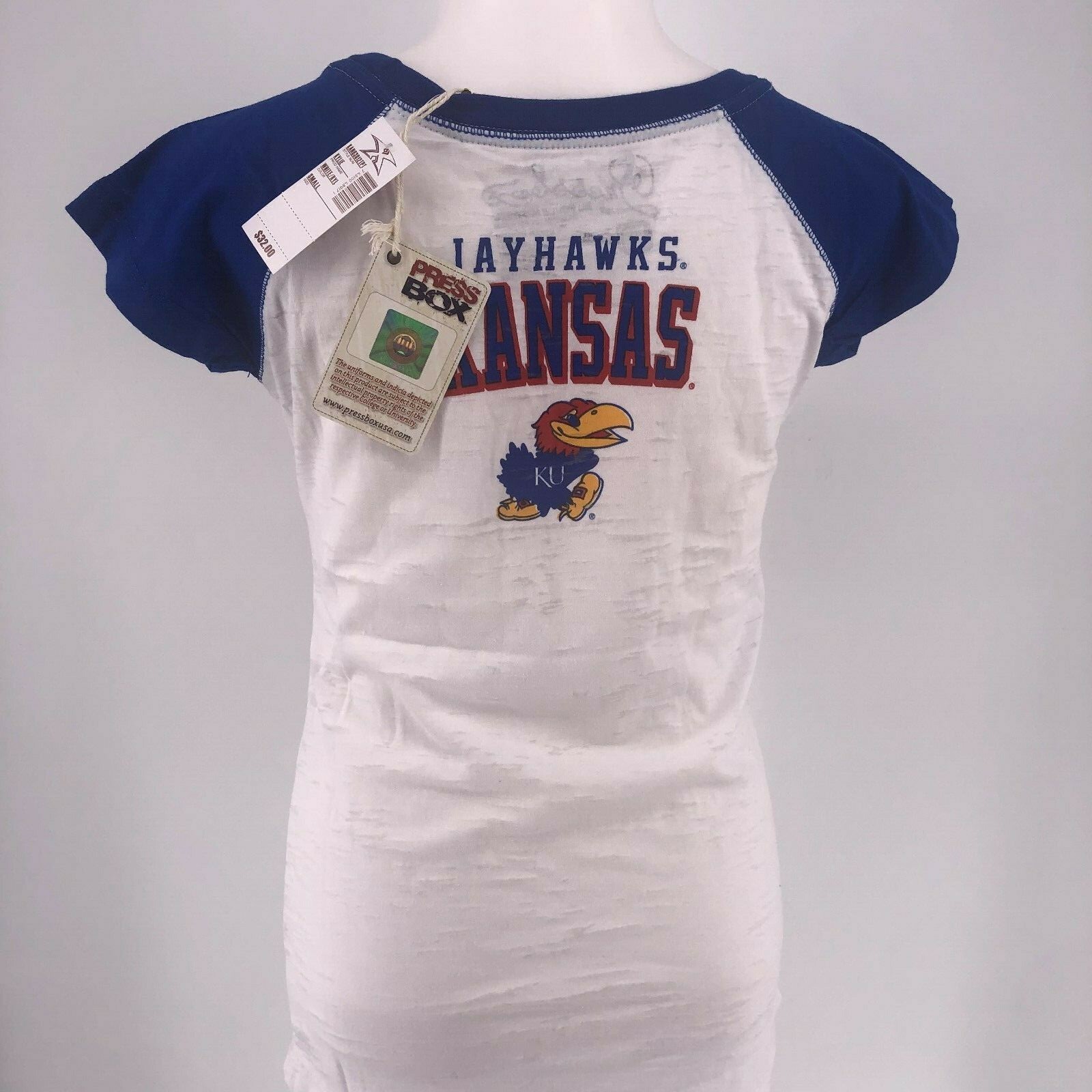 NWT NCAA Kansas University Jayhawks KU Ladies Fitted Crew Neck T-Shirt ...