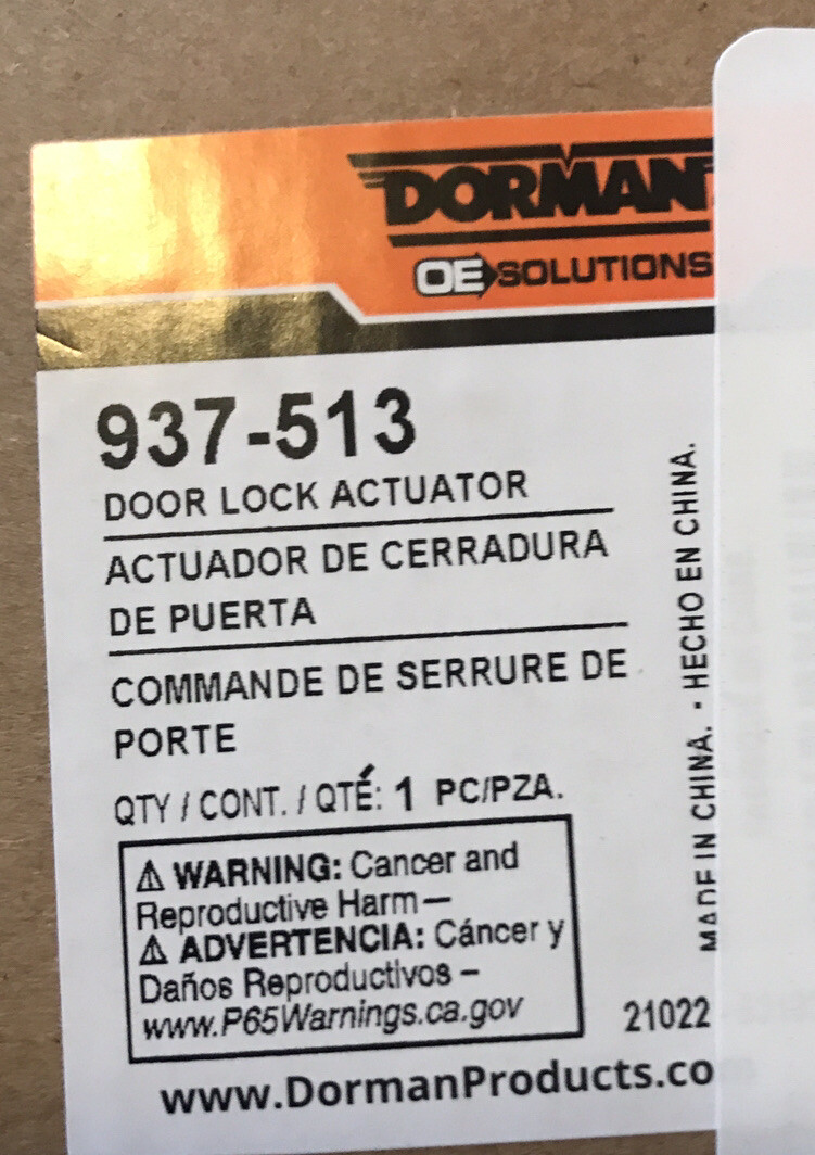Door Lock Actuator Motor Dorman 937-513 for sale online | eBay