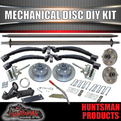 DIY 2000kg Tandem Trailer Suspension Kit L/C Mechanical Disc Rocker ...