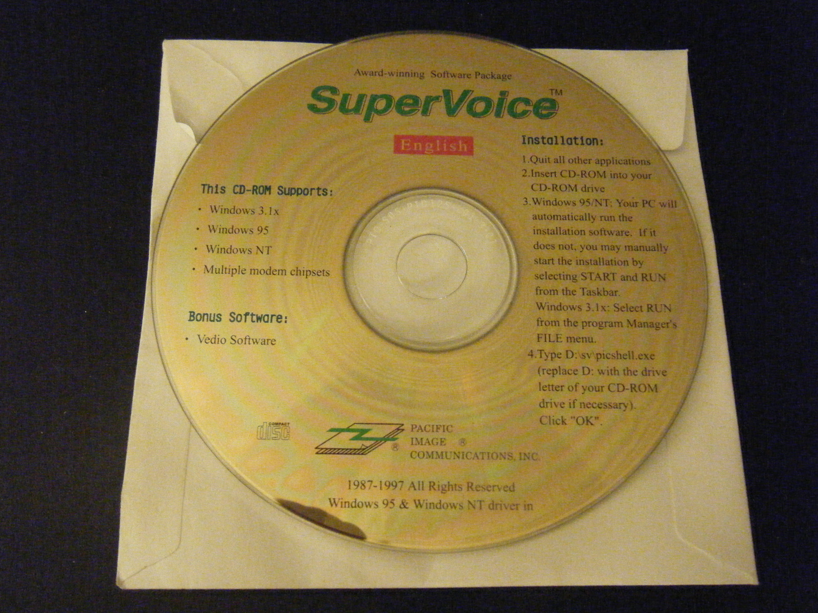 SuperVoice - English (PC, 1997) - Disc Only!!! | eBay