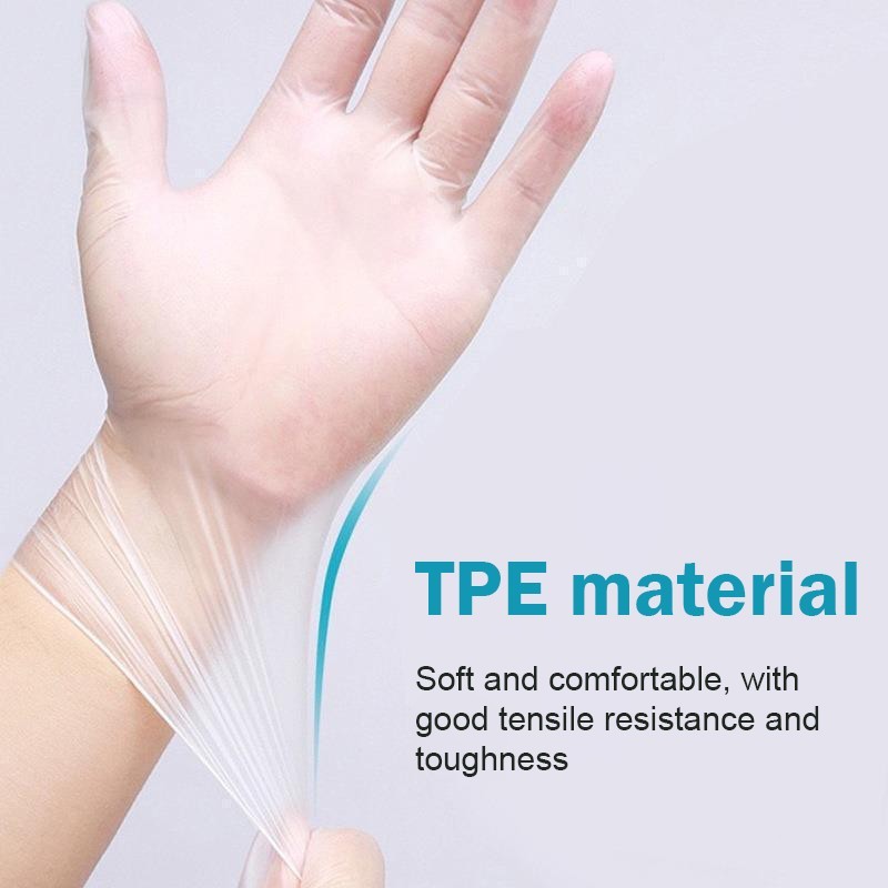100/200/400pcs Food Grade TPE Disposable Gloves, Powder Free, Latex ...