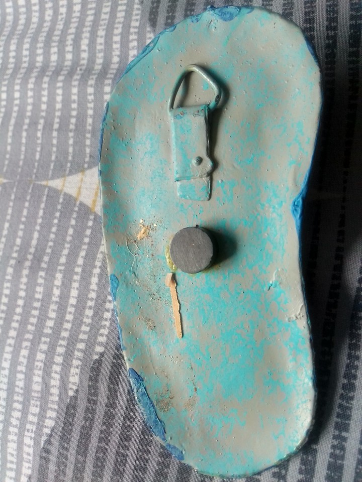 vintage very collectable Grenada colourful clay painted flip flop | eBay