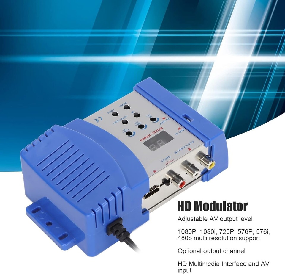 HDMI Modulator RF Modulator for PAL NTSC Format, Composite VHF UHF AV ...