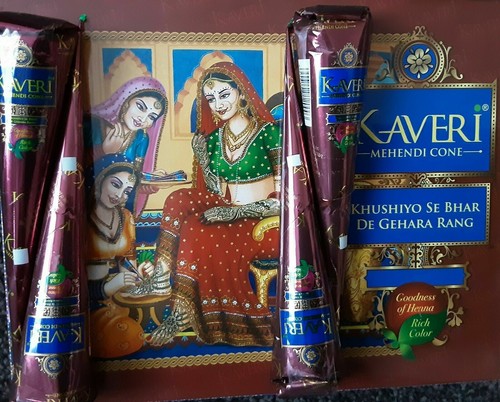 Best Quality Fresh Kaveri Natural Henna Mehndi Tattoo Cone Darkest ...