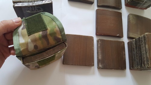 ceramic bulletproof plates size 3,74" x 3,74" from 6B5 vest, not ...