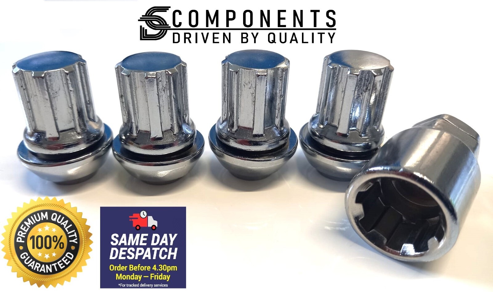 Locking Wheel Nut Set Silver Fit Ford Kuga Mondeo C-Max M12 x 1.5 | eBay UK