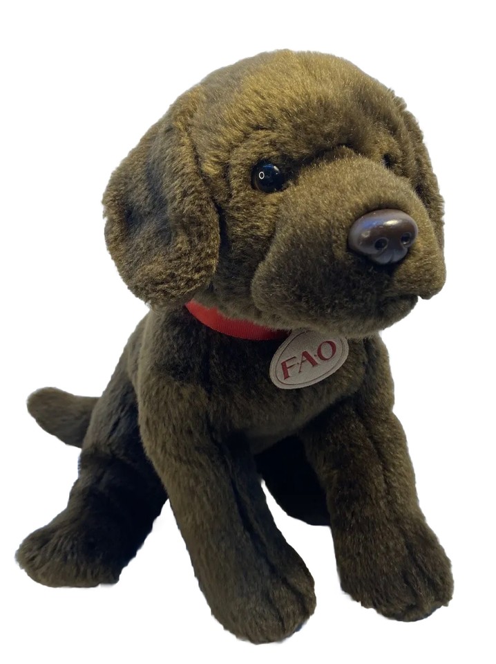 FAO Schwarz Toys R Us Brown Chocolate Labrador Puppy Dog Plush 2015 ...