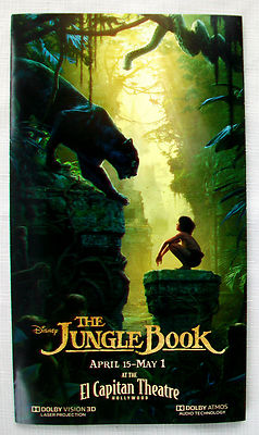 EL CAPITAN THEATRE Flyer Invitation Program Brochure THE JUNGLE BOOK ...