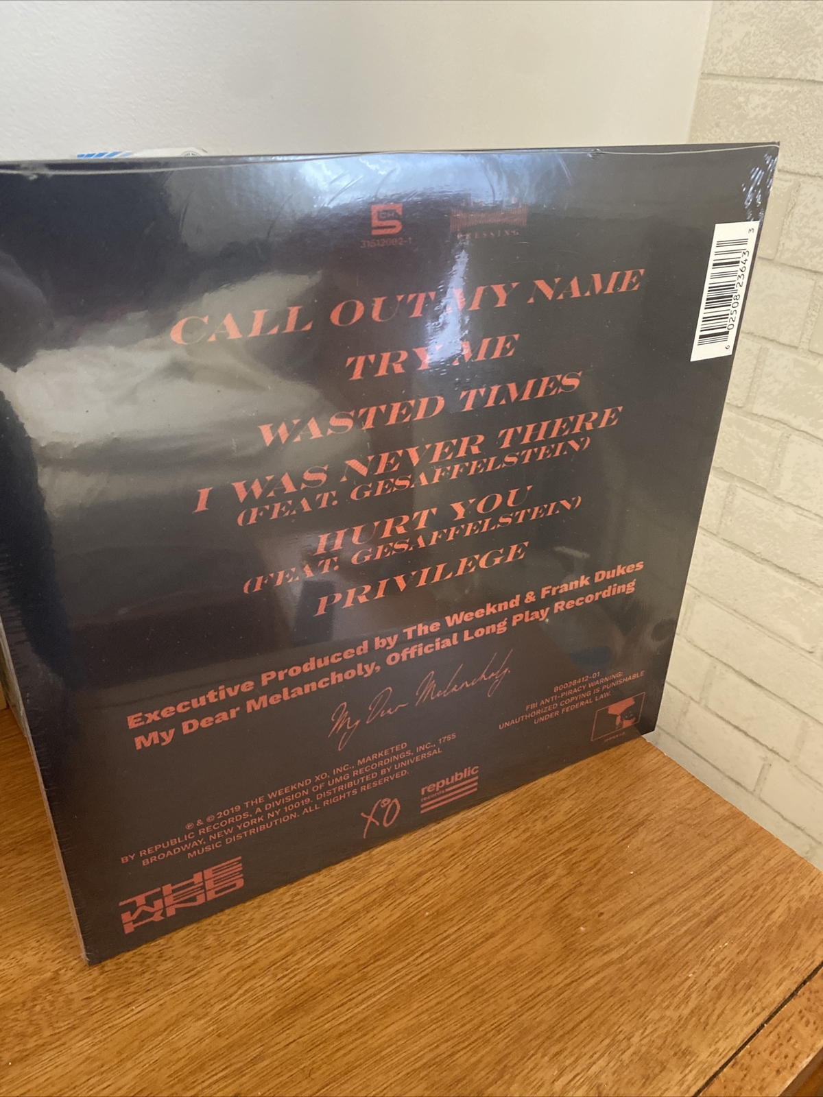 The Weeknd MDM My Dear Melancholy Record Store Day RSD RARE! VINYL XO X ...